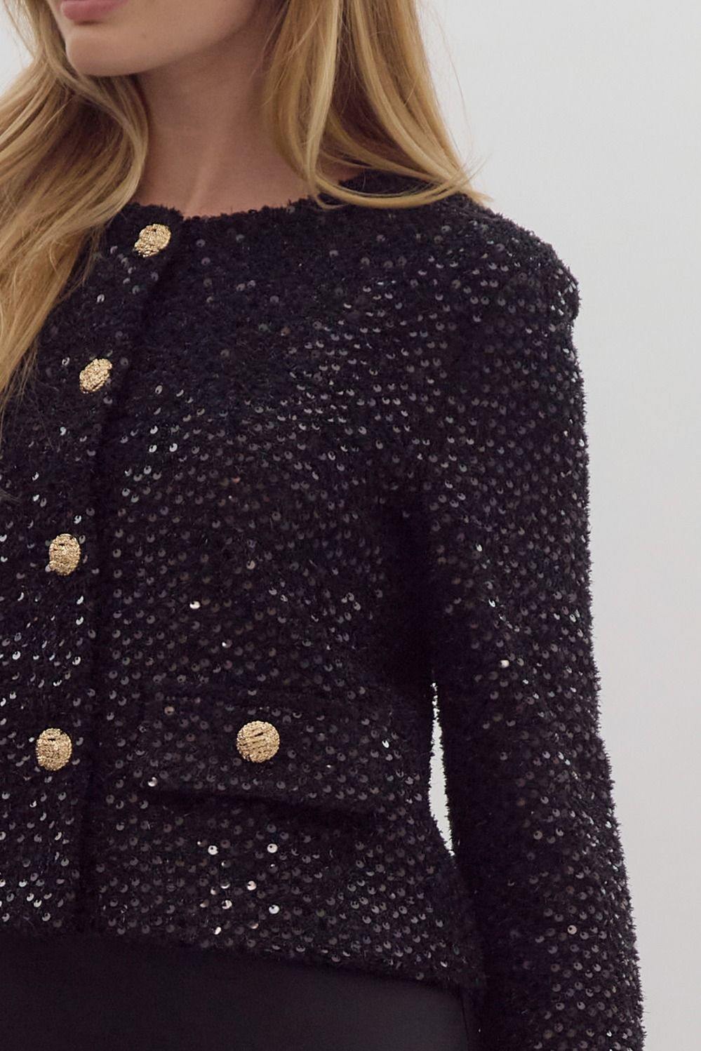 Sequin Tweed Boxy Jacket | Entro Brand Winter Collection | Boutique ...
