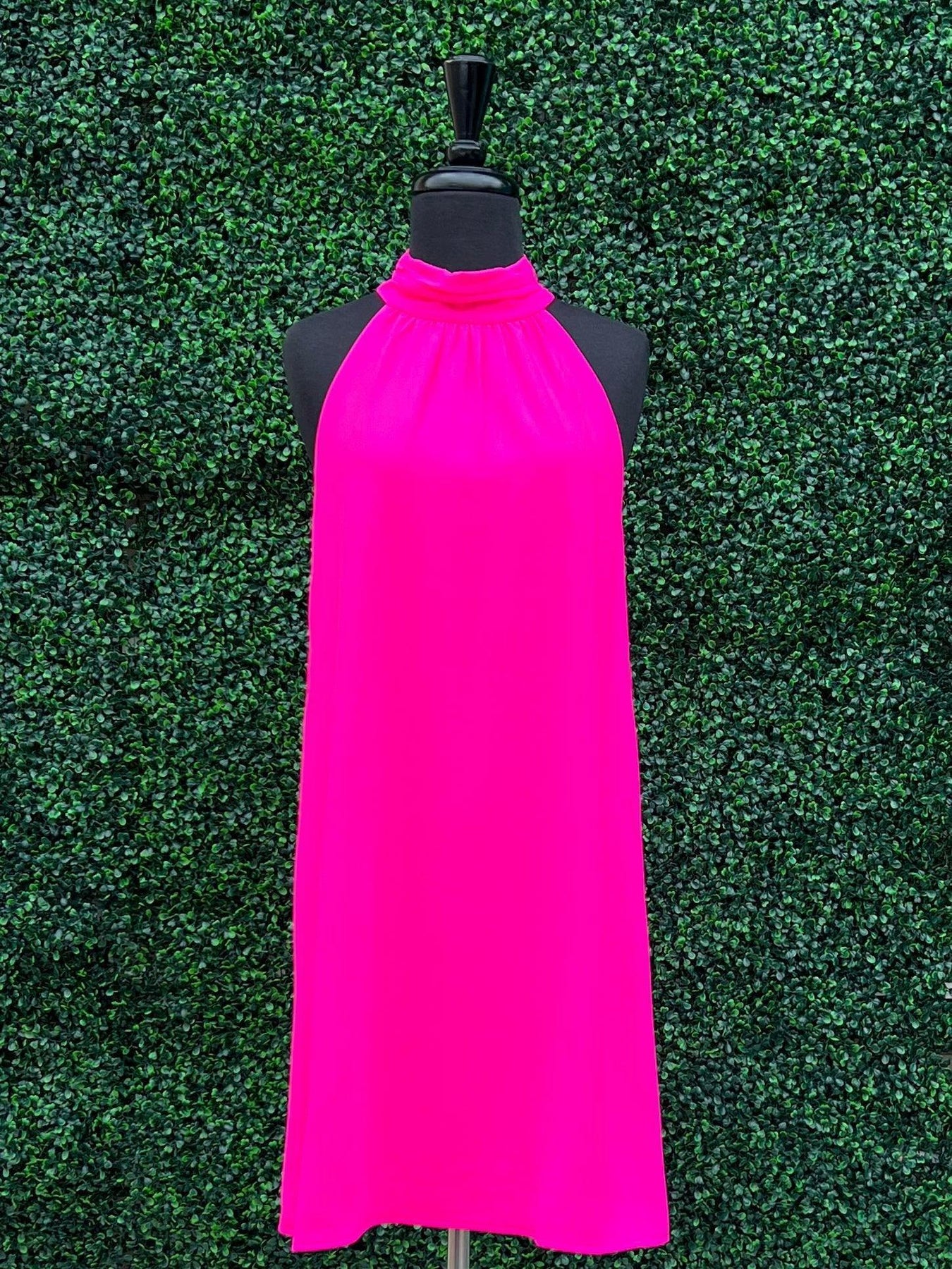 Pink Bow Halter Dress – Très Chic Boutique