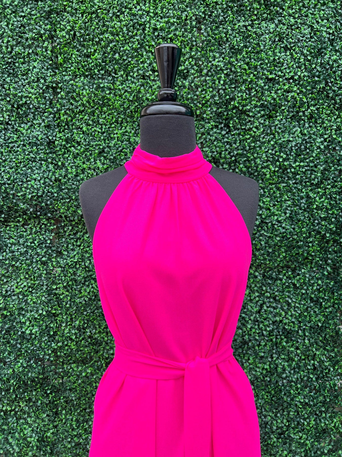 Pink Bow Halter Dress – Très Chic Boutique