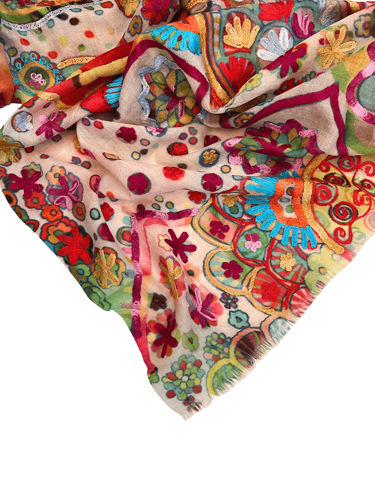 Embroidered Blossoms Shawl – Très Chic Boutique